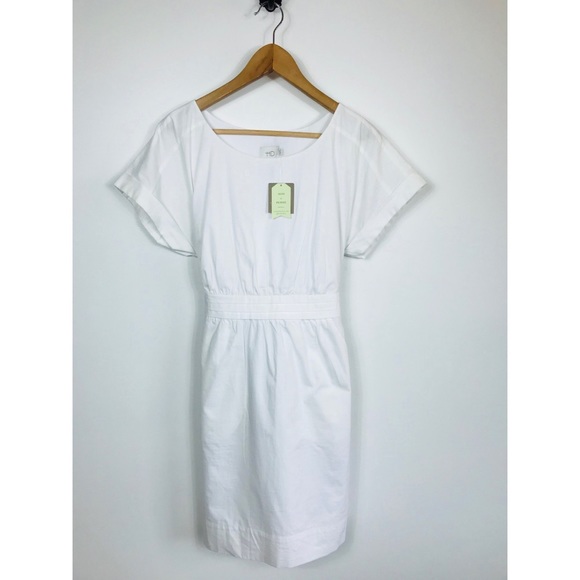 Anthropologie | Dresses | Nwt Hd In Paris 8 White Ribboned Poplin Dress ...